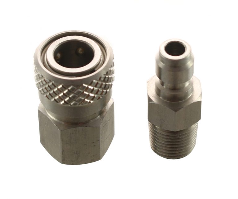 PAINTBALL HOSE CO2 REMOTE QUICK DISCONNECT 1/8 NPT STAINLESS STEEL SS ...